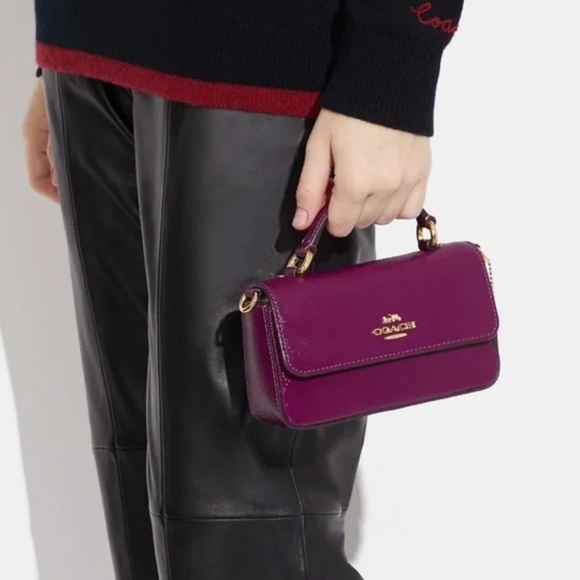 Coach | Bags | Coach Mini Josie Top Handle Crossbody Bag Purple | Poshmark